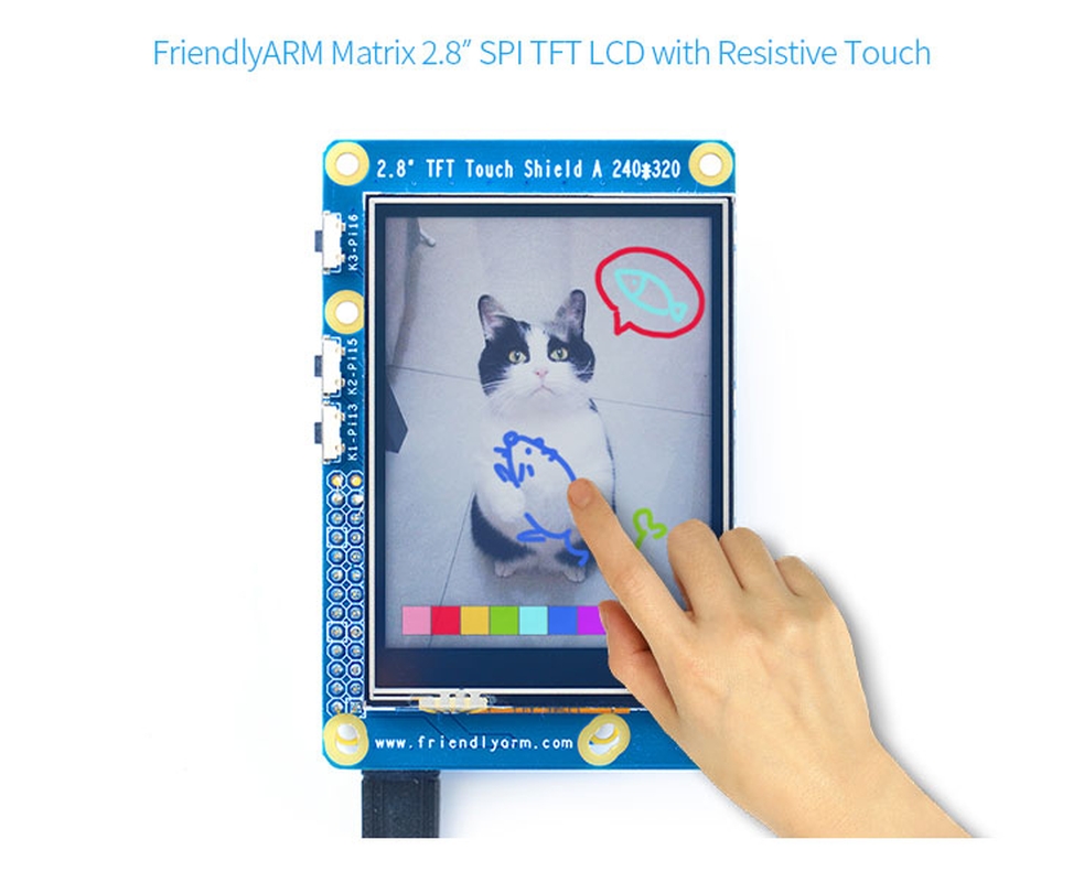 FriendlyELEC Matrix 2.8” SPI TFT LCD with Resistive Touch - LEDXess Innovative ...